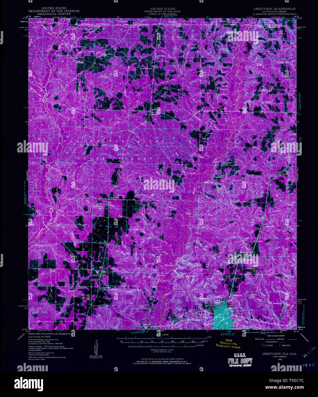Map of crestview hi-res stock photography and images - Alamy