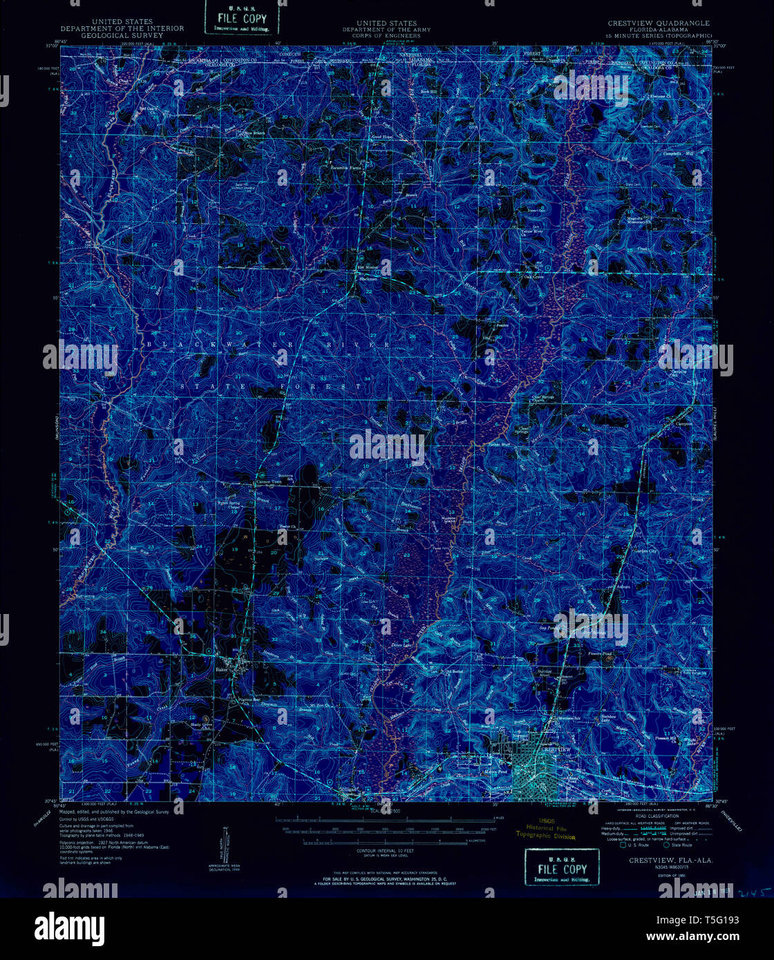 Map of crestview hi-res stock photography and images - Alamy