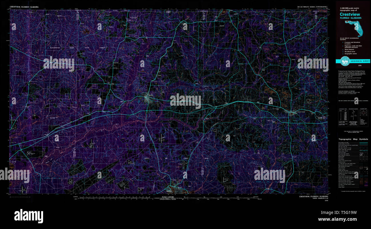 Crestview map hi-res stock photography and images - Alamy