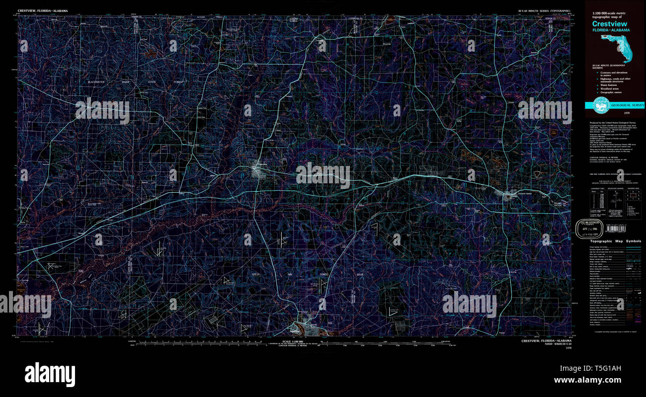 Map of crestview hi-res stock photography and images - Alamy