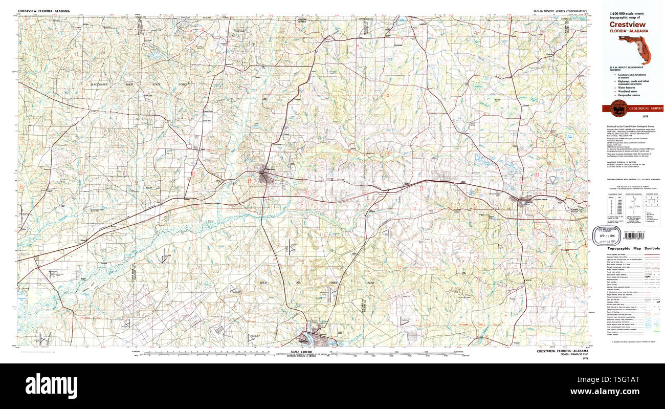 Crestview map hi-res stock photography and images - Alamy