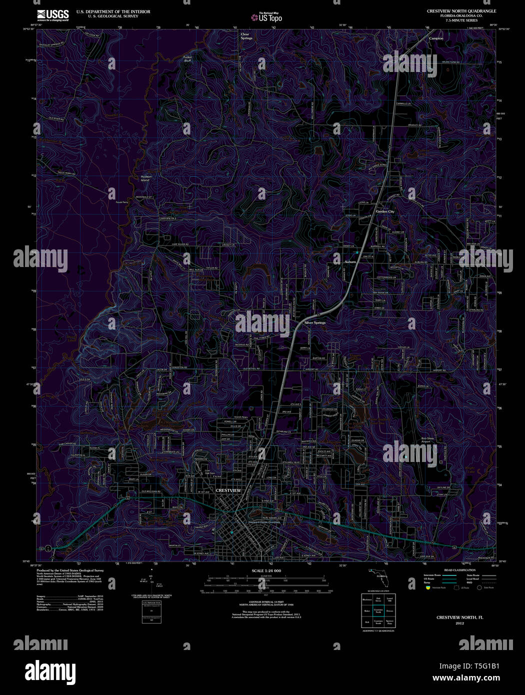 Map of crestview hi-res stock photography and images - Alamy