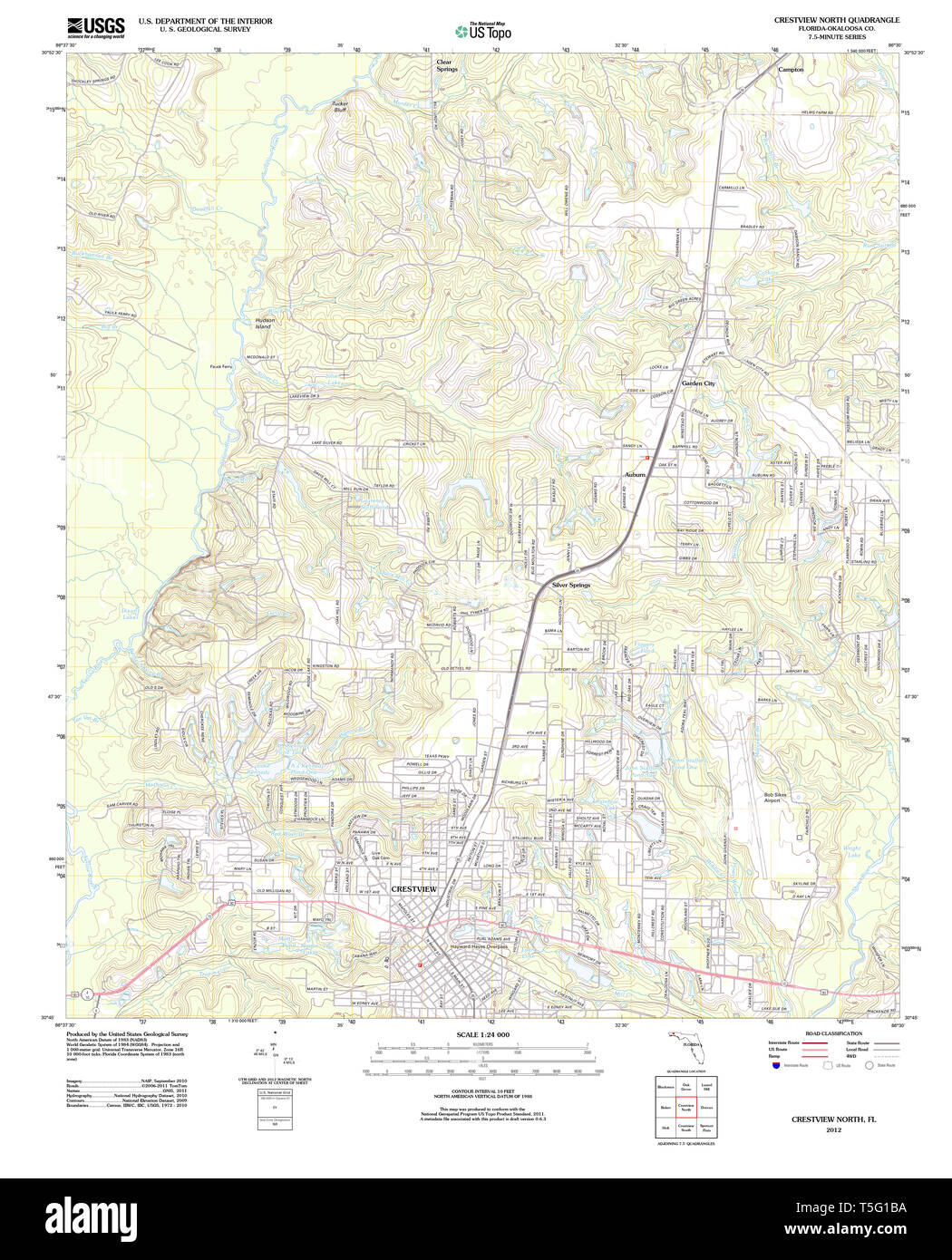 Map of crestview hi-res stock photography and images - Alamy