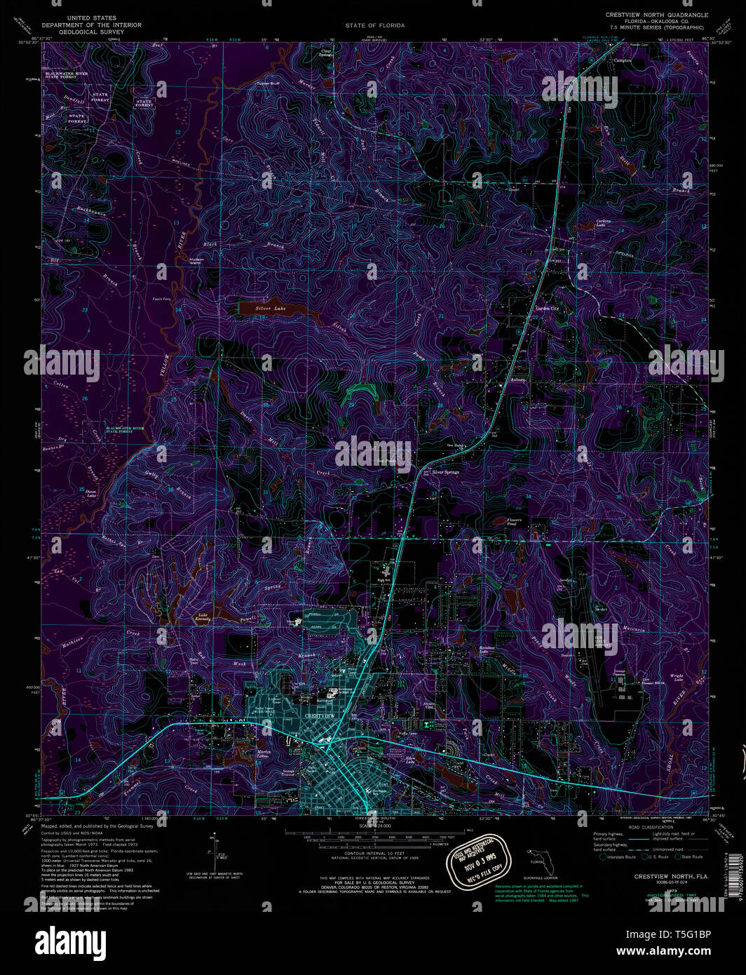 Crestview florida map hi-res stock photography and images - Alamy