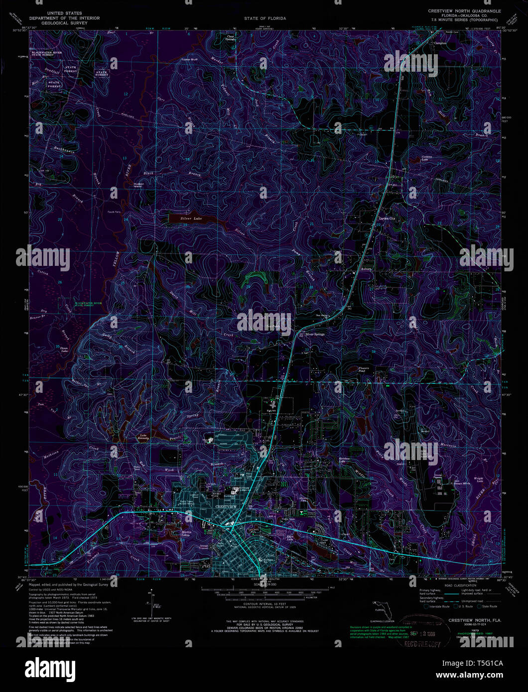 Crestview florida map hi-res stock photography and images - Alamy