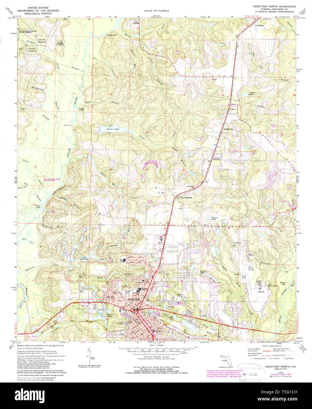Map of crestview Cut Out Stock Images & Pictures - Alamy