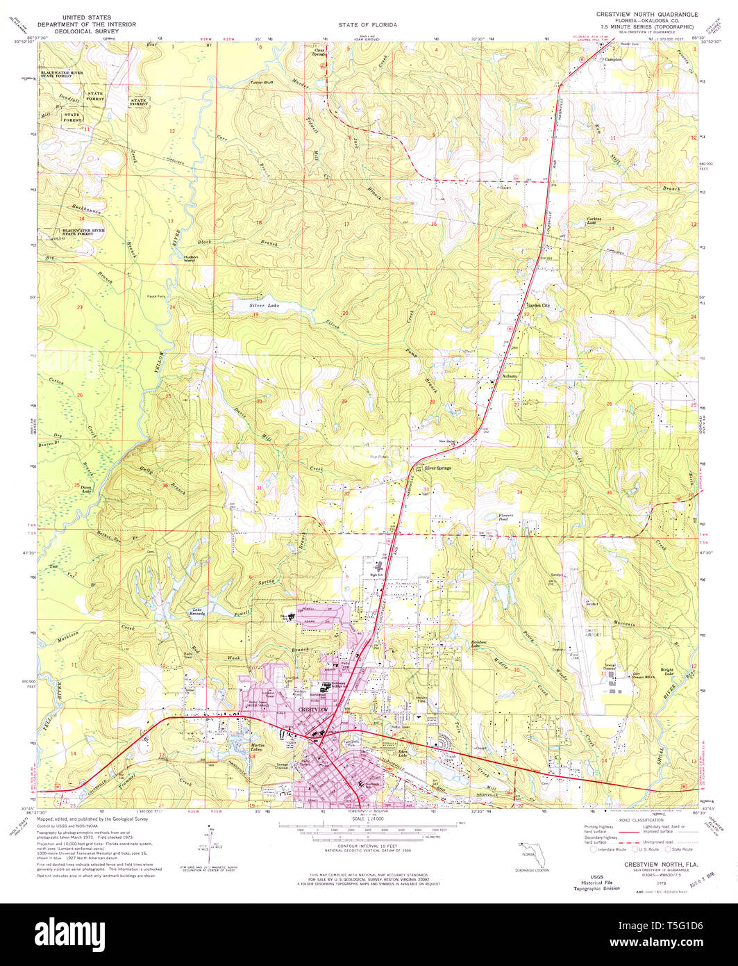 Crestview florida map Cut Out Stock Images & Pictures - Alamy