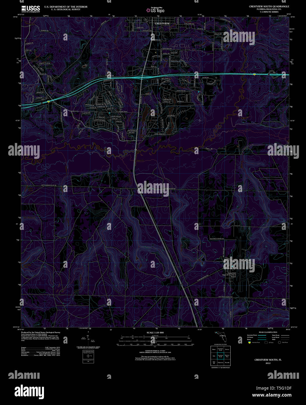 Crestview map hi-res stock photography and images - Alamy