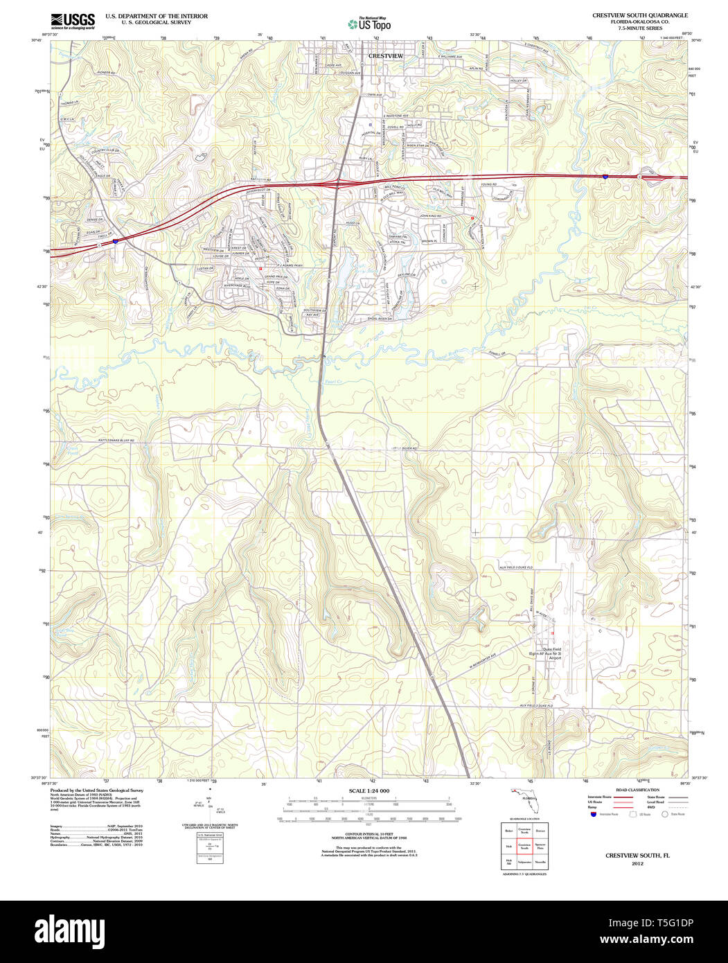 Crestview florida map hi-res stock photography and images - Alamy