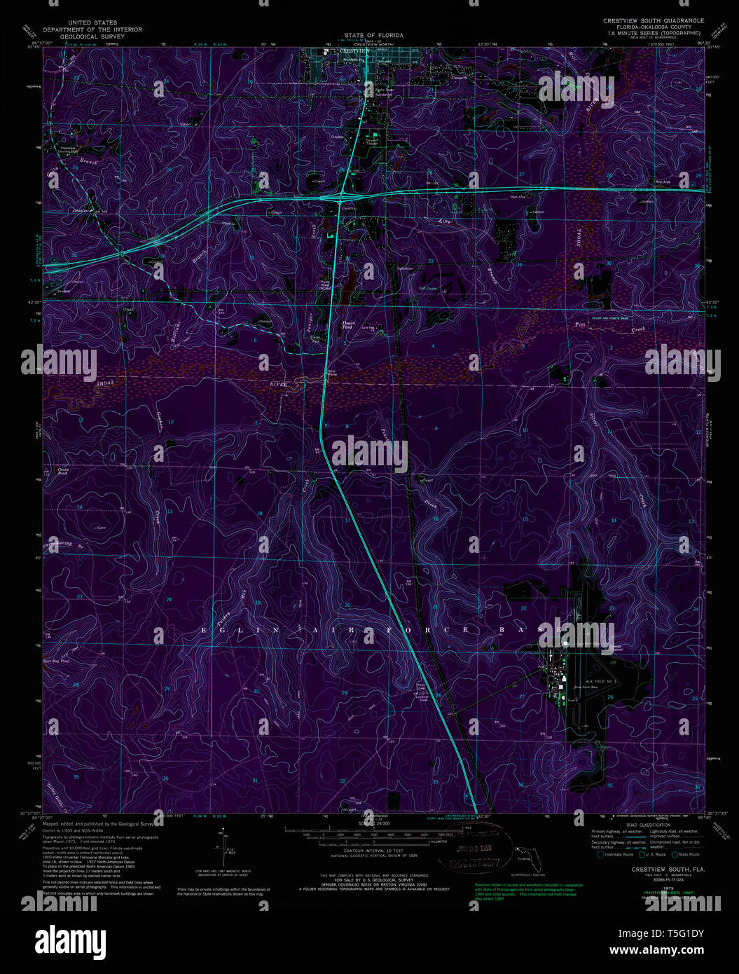 Crestview florida map hi-res stock photography and images - Alamy