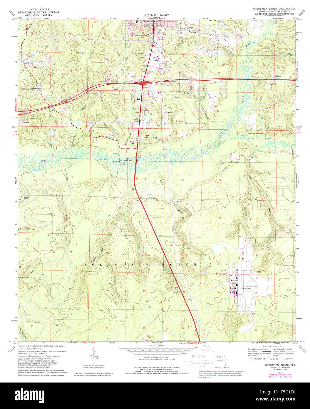 Map of crestview hi-res stock photography and images - Alamy