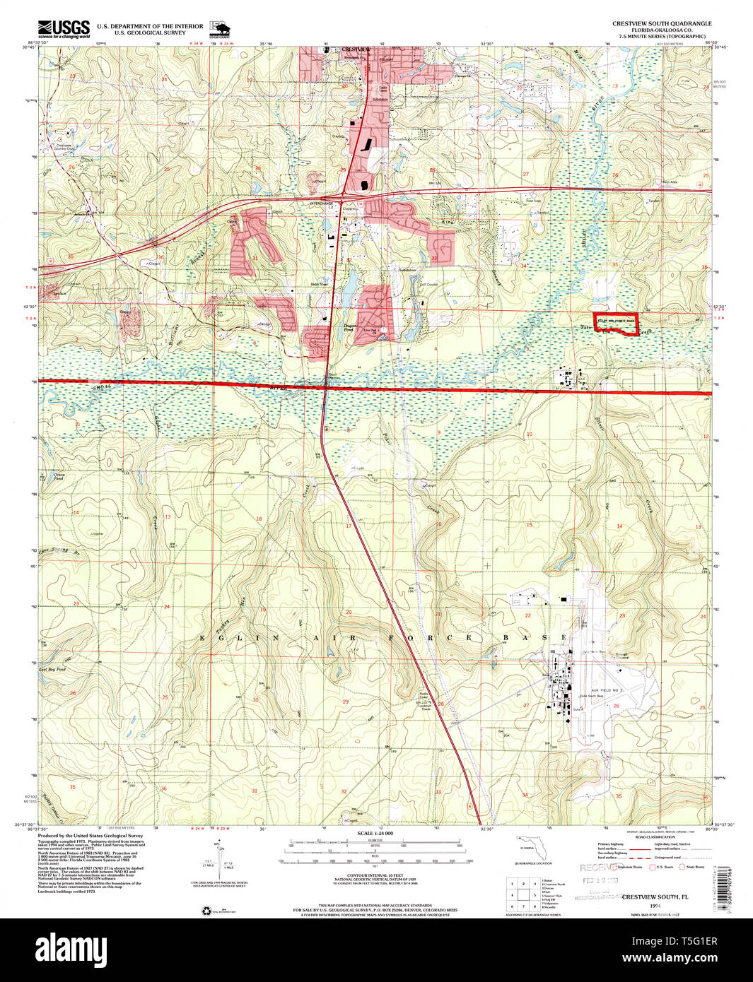 Map of crestview hi-res stock photography and images - Alamy
