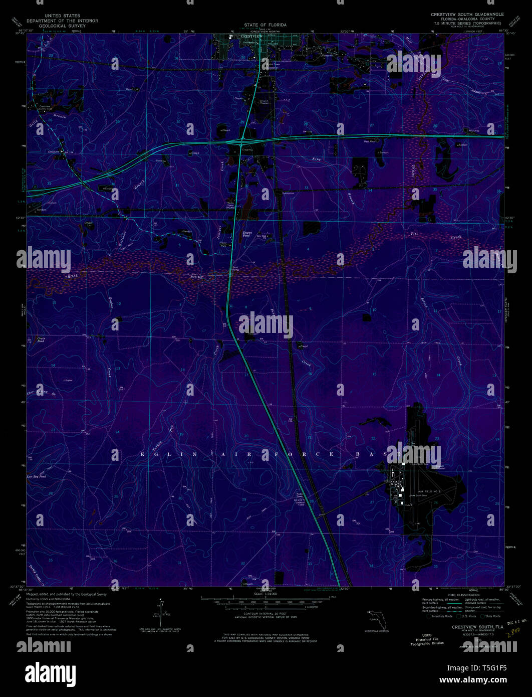 Crestview florida map hi-res stock photography and images - Alamy