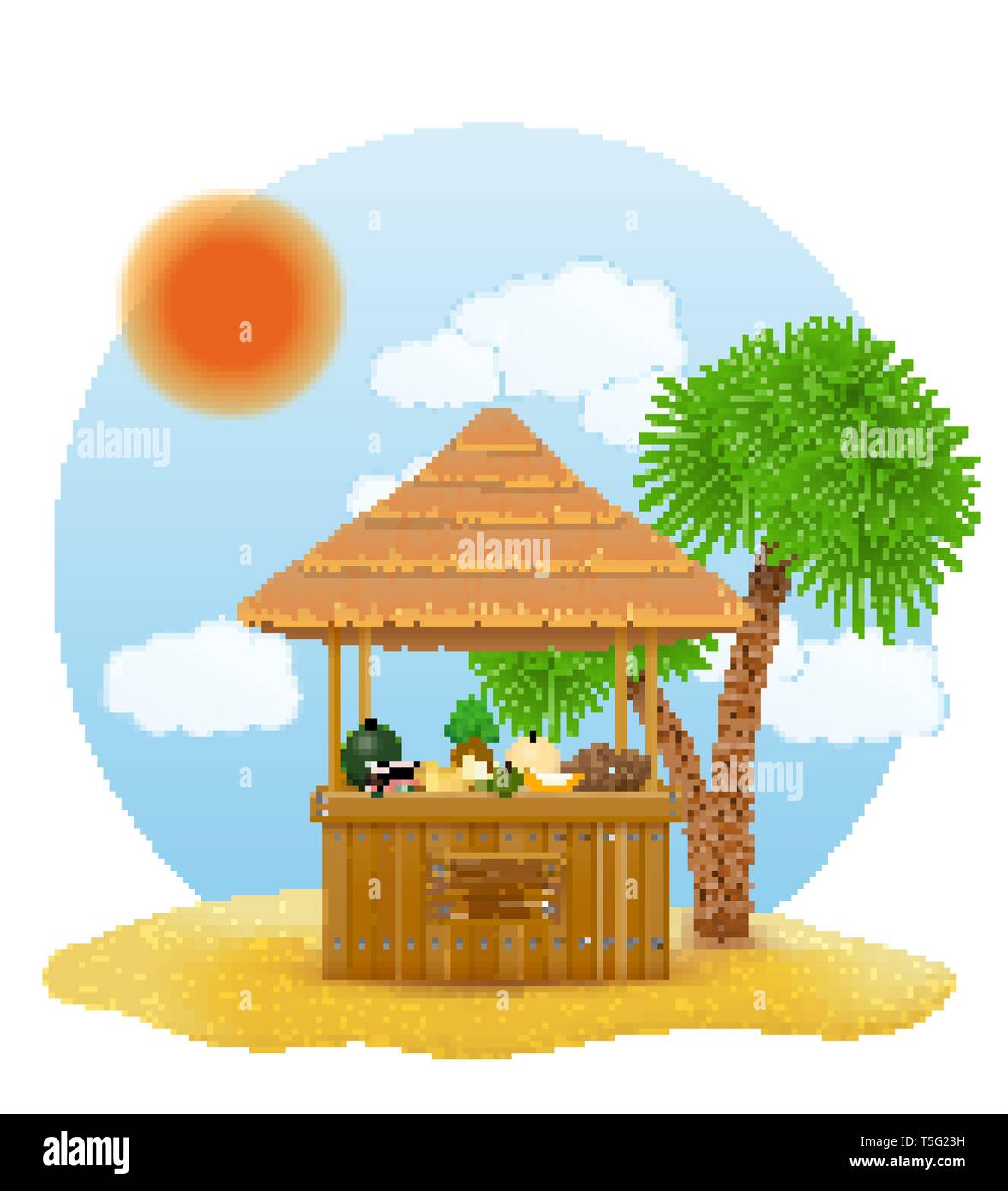 beach stall fresh bar for summer holidays on resort in the tropics ...