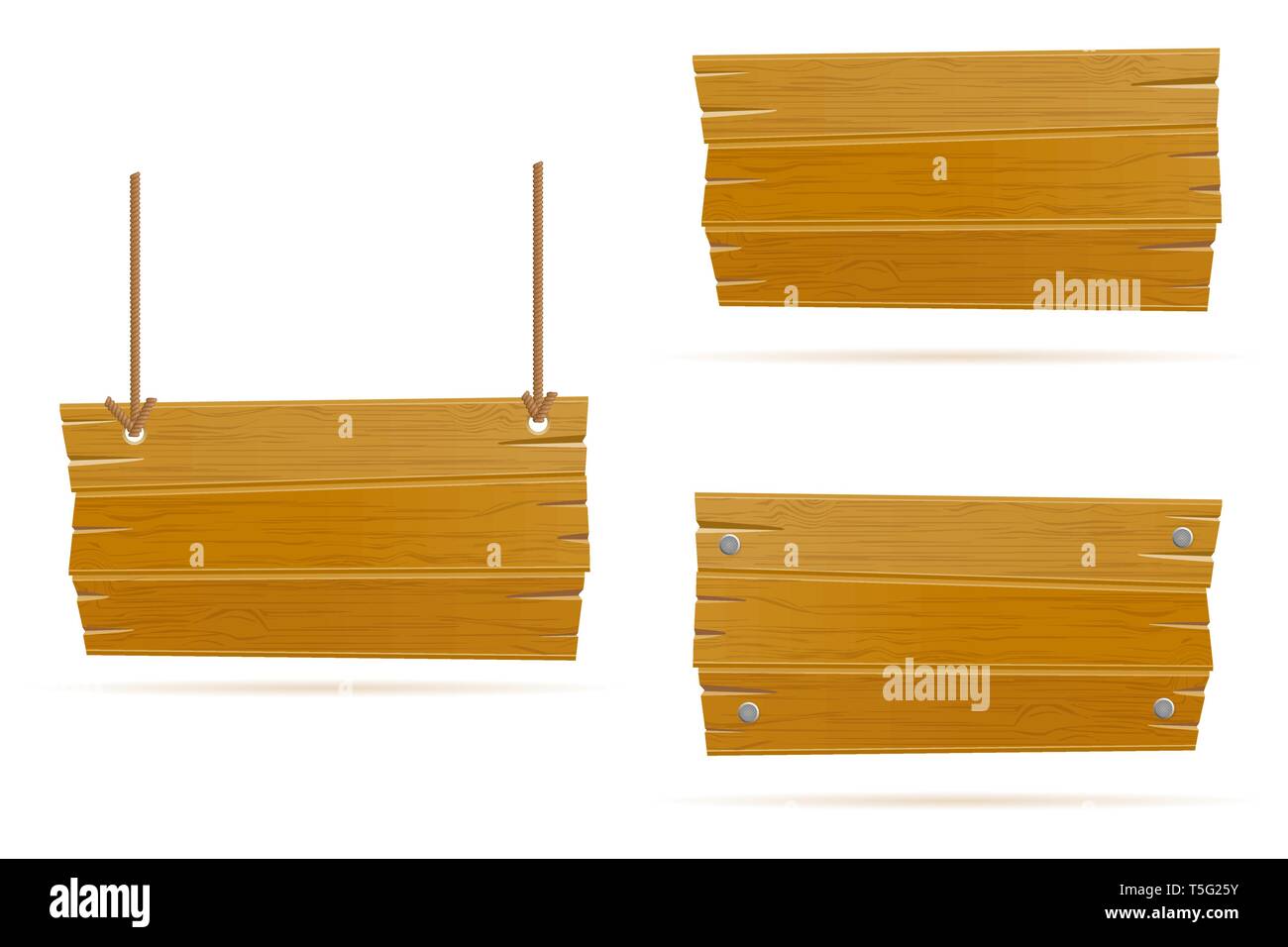 wooden old retro vintage board empty template for design stock vector ...