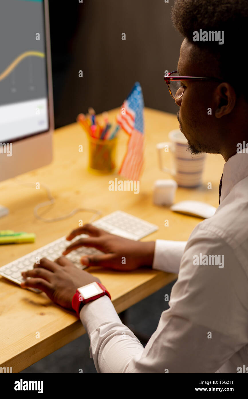 Man Typing On Keyboard