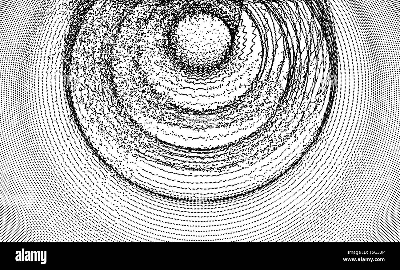 3D wavy background with ripple effect. Vector illustration with ...