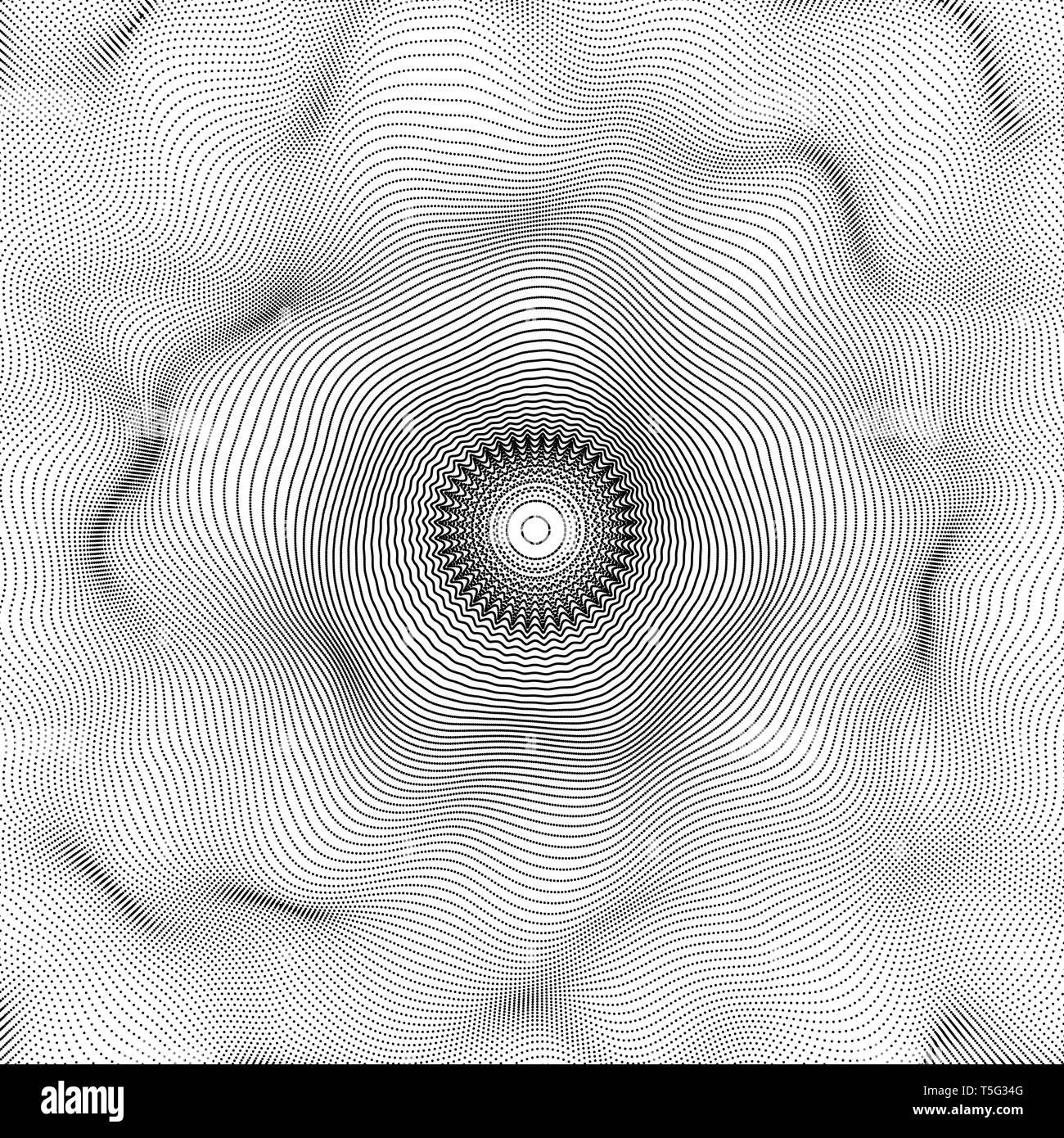 Abstract Science Or Technology Background Network Illustration With Particle 3d Grid Surface