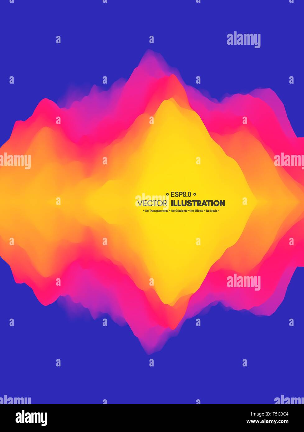 Abstract wavy background with reflection. Trendy gradients with ...