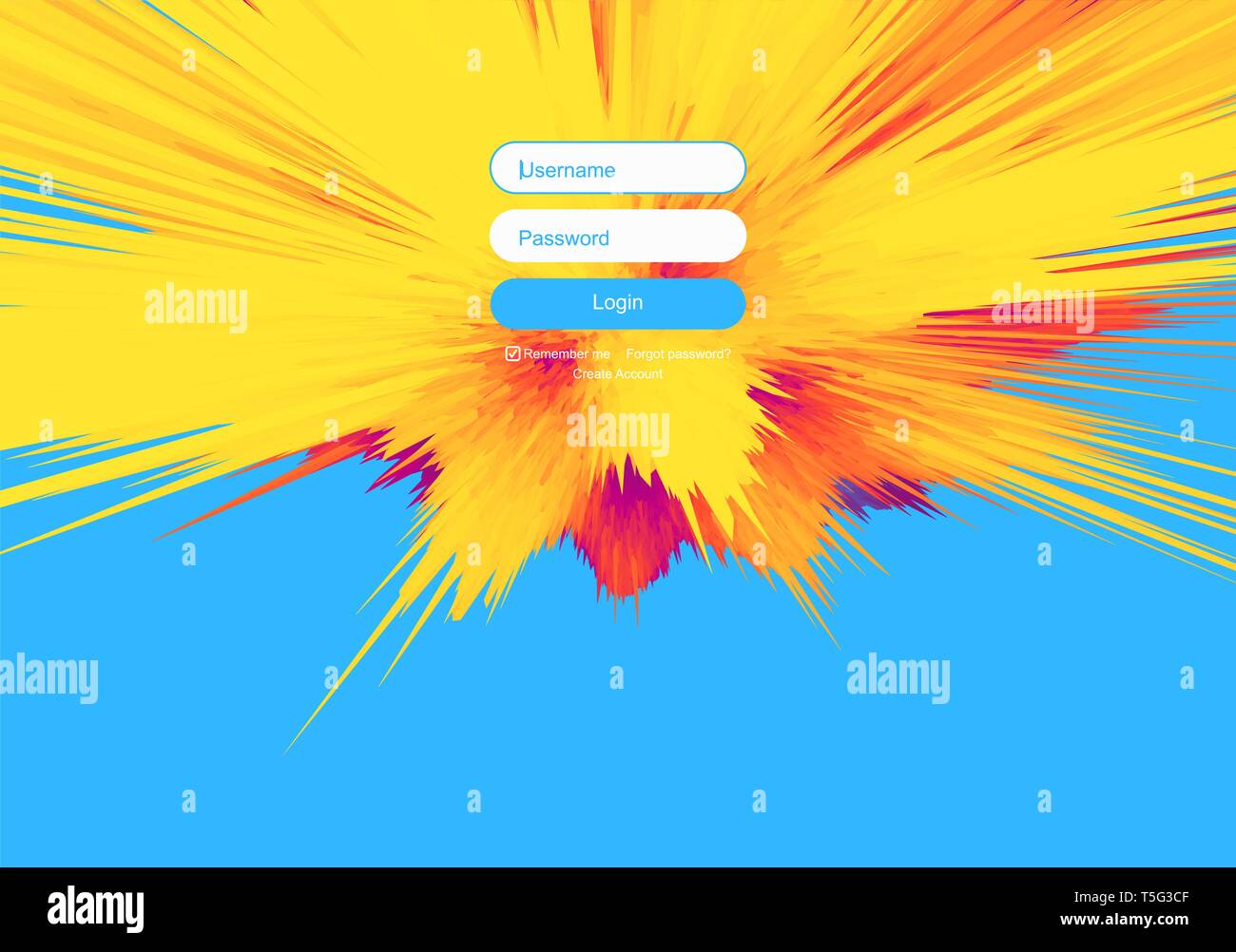 Login User Interface Modern Screen Design For Mobile App And Web Design Gradient Background