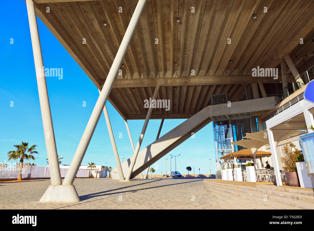 Canopy structure on the modern Ferry Terminal building in Dénia El ...