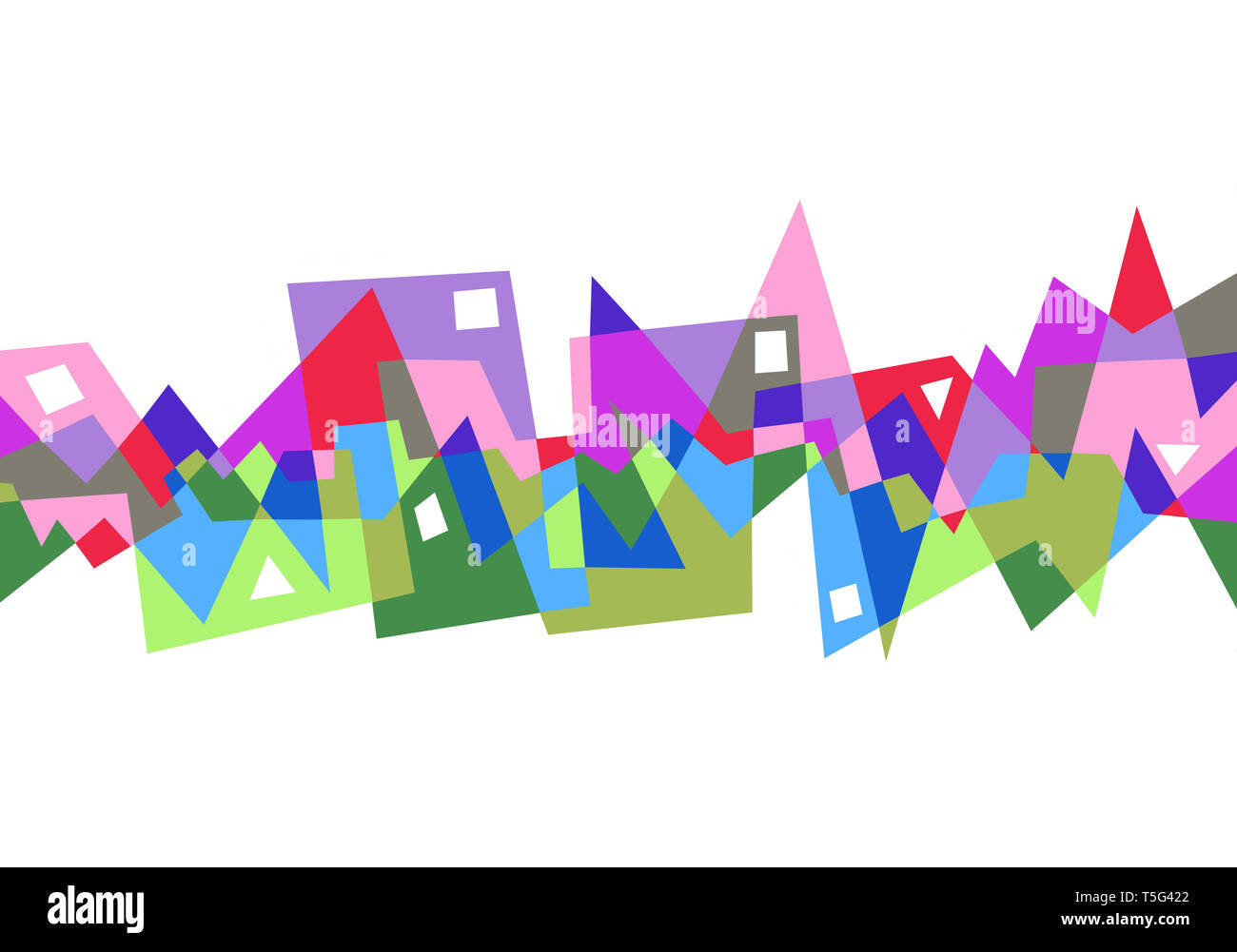 abstract bright geometric pattern on white background Stock Photo - Alamy