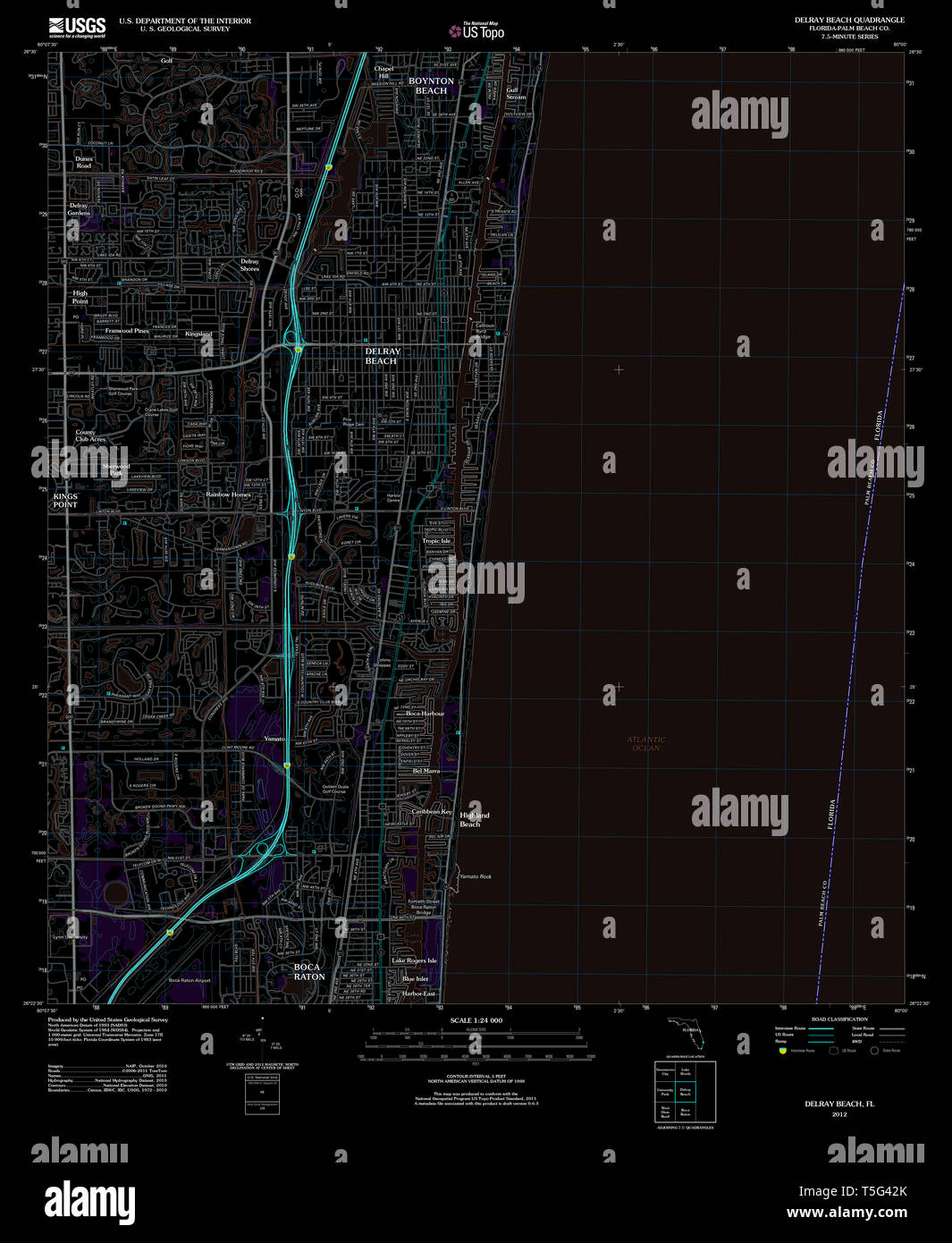 Map of delray beach hi-res stock photography and images - Alamy