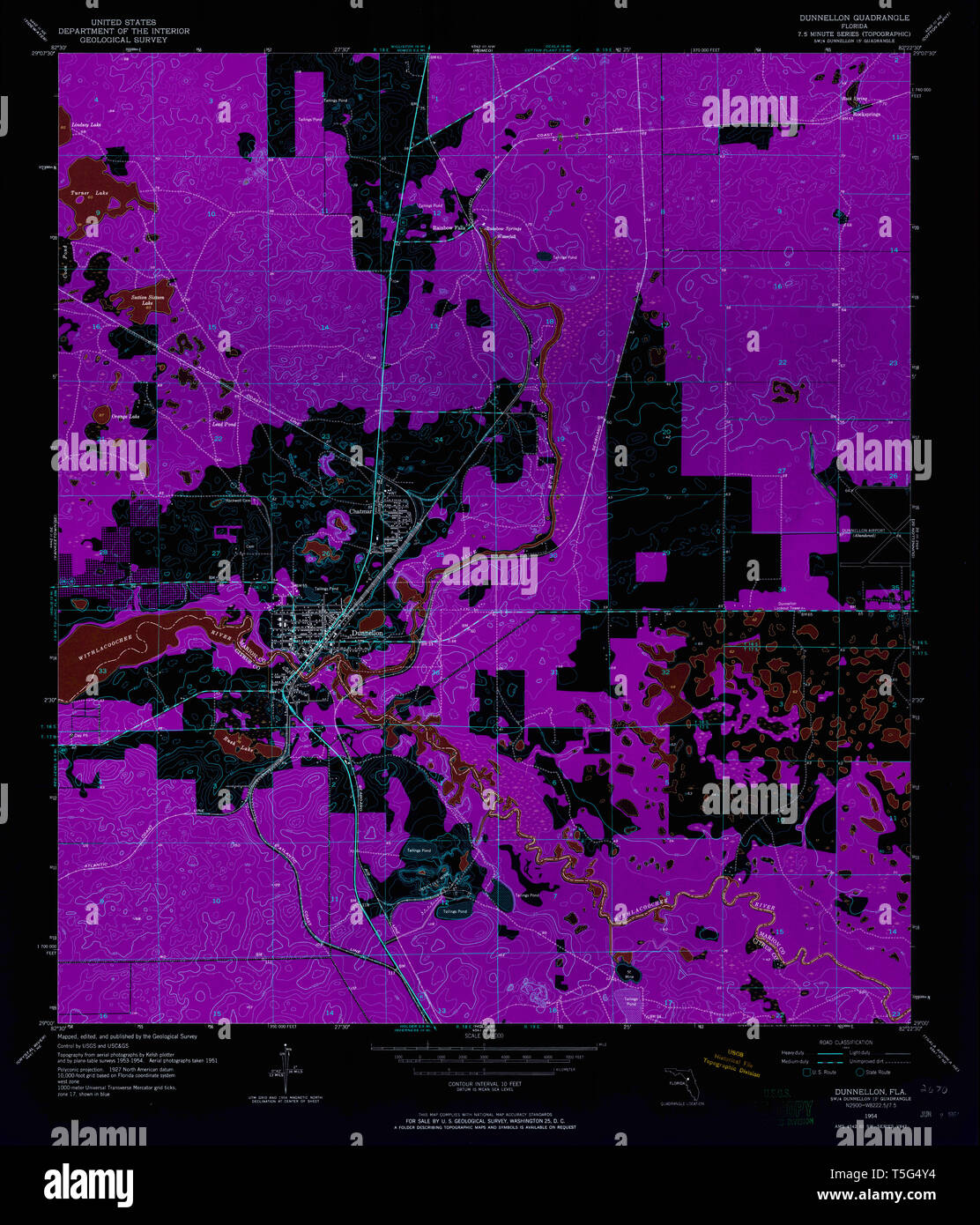 Dunnellon florida map hi-res stock photography and images - Alamy
