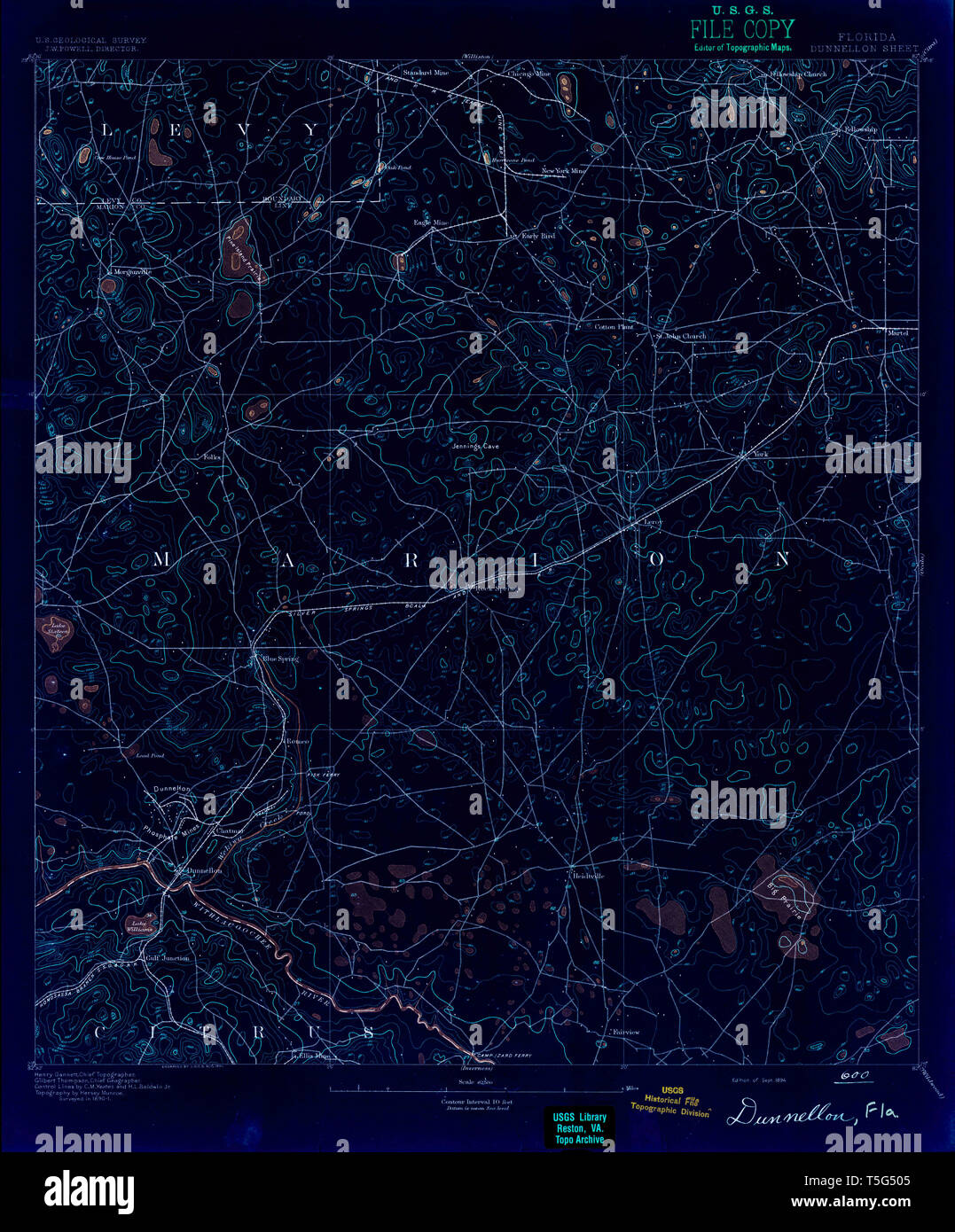 Dunnellon florida map hi-res stock photography and images - Alamy