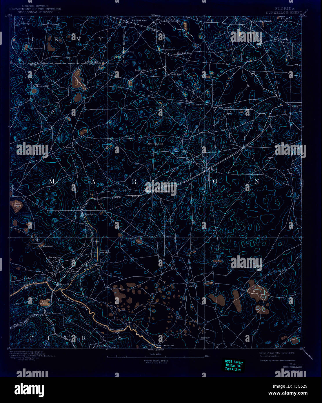 Dunnellon florida map hi-res stock photography and images - Alamy