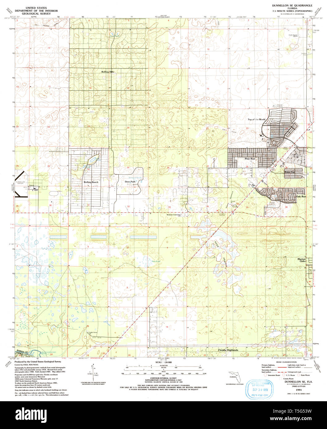 Dunnellon florida map hi-res stock photography and images - Alamy