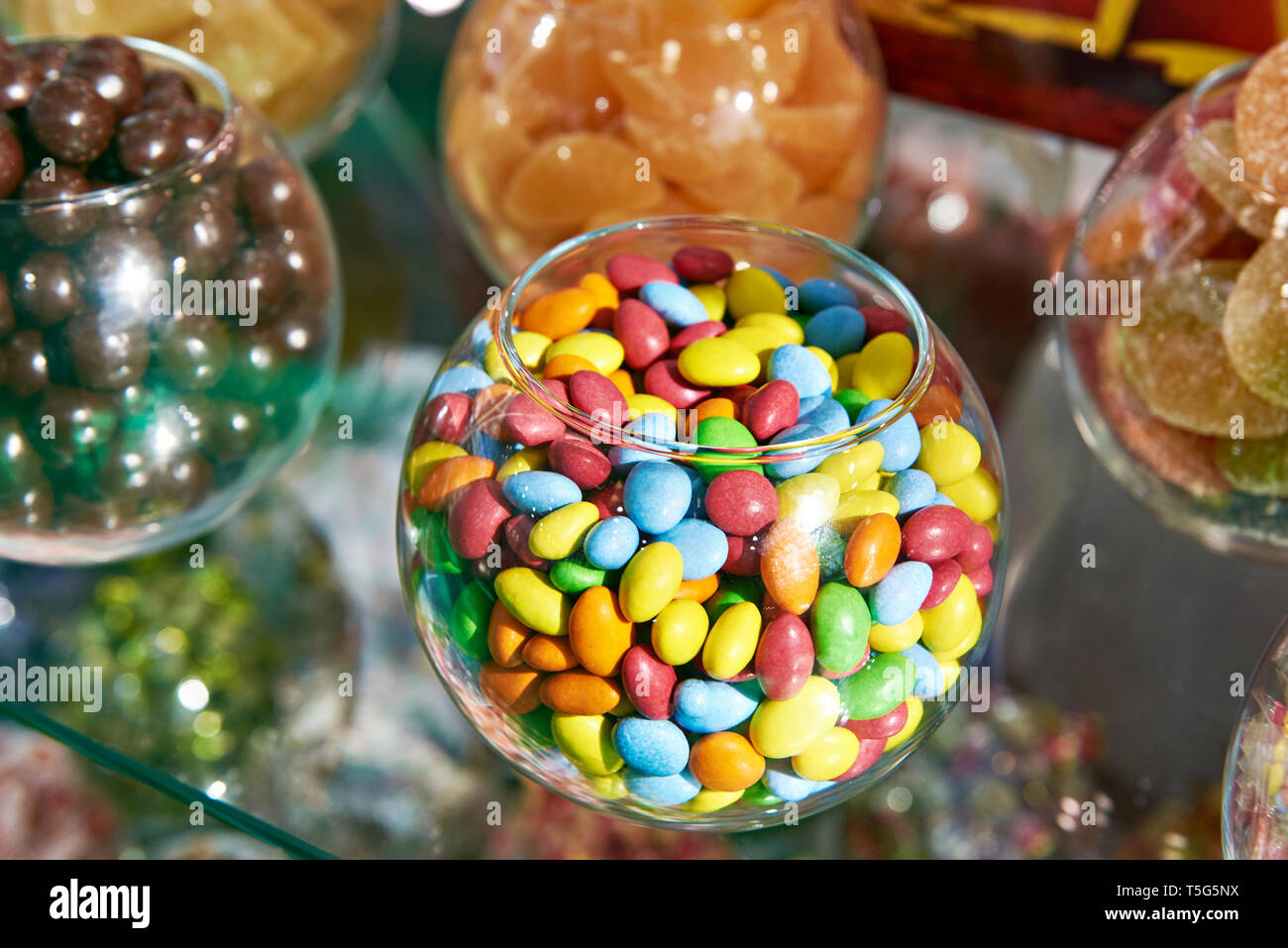 Colorful dragee candy on the store shelf Stock Photo - Alamy