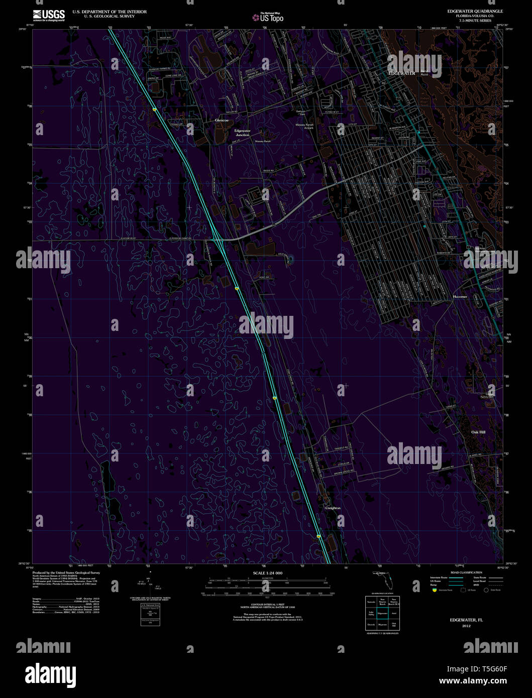 Edgewater florida map hi-res stock photography and images - Alamy
