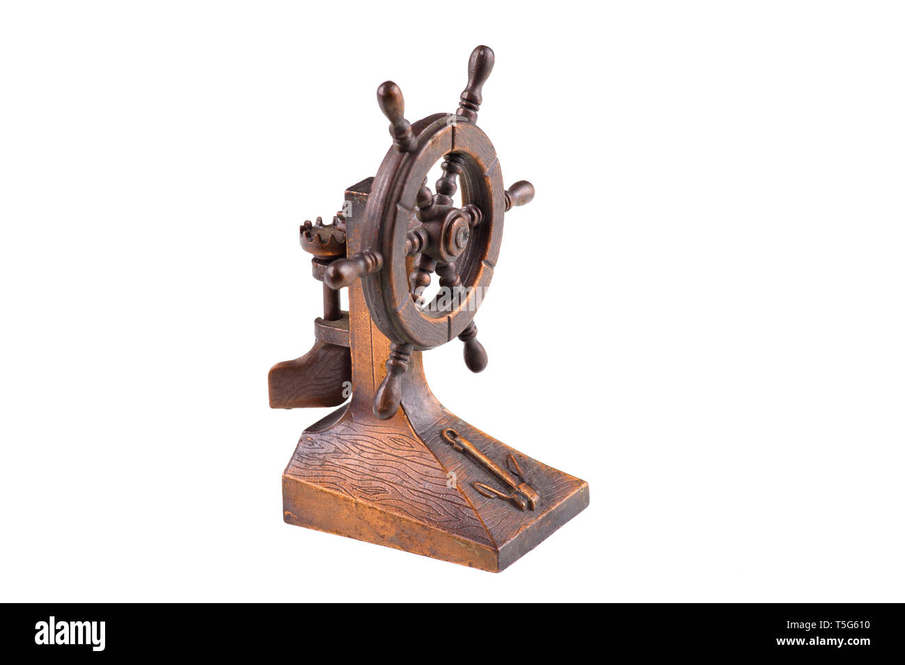 Boat steering wheel on Cut Out Stock Images & Pictures - Alamy