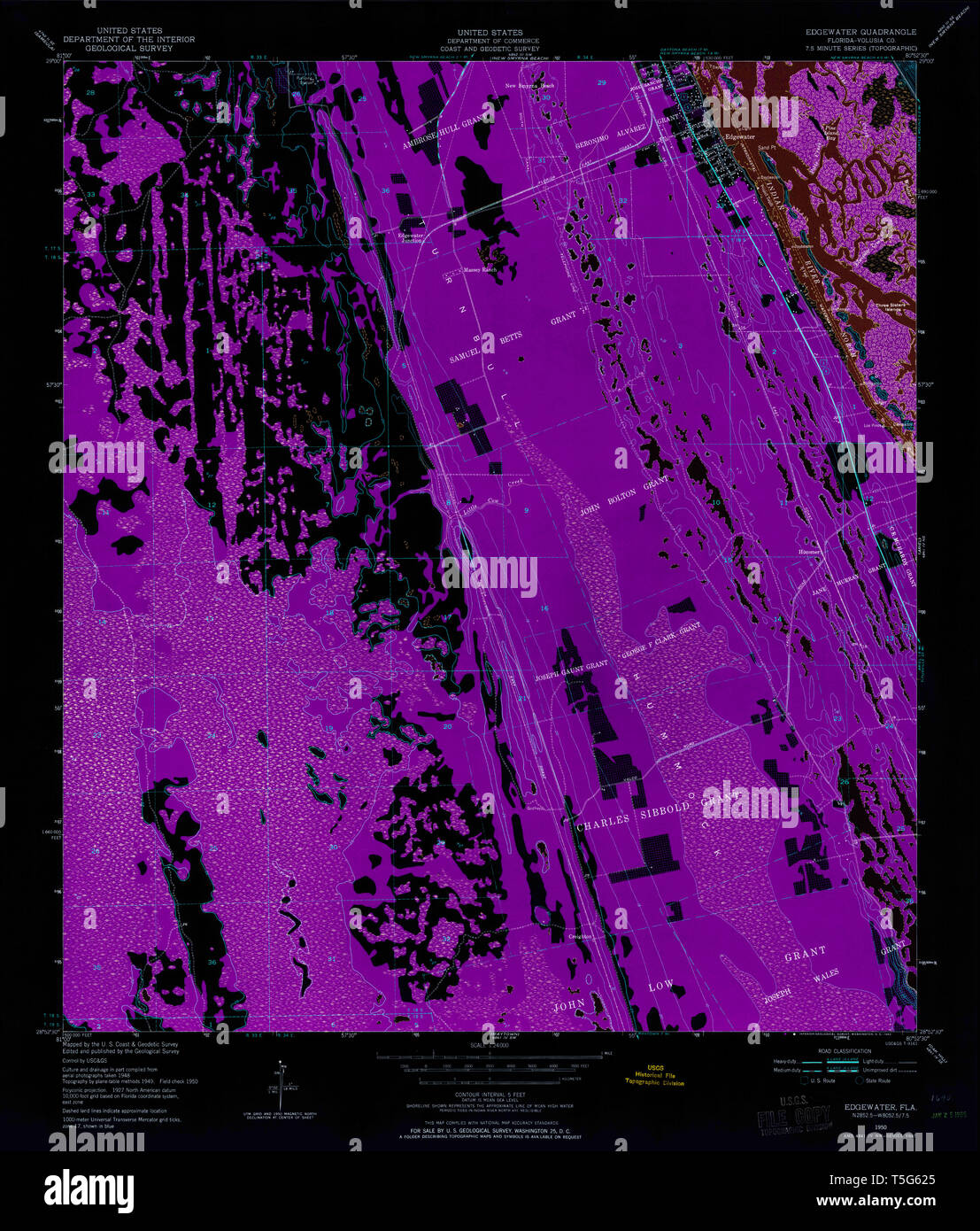 Edgewater florida map hi-res stock photography and images - Alamy