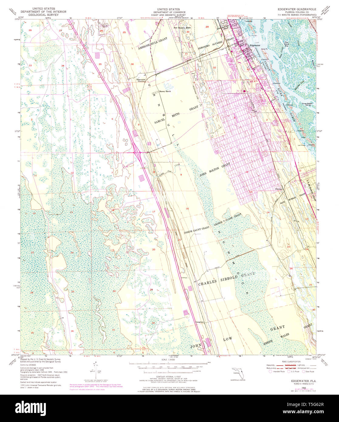 Edgewater florida map hi-res stock photography and images - Alamy