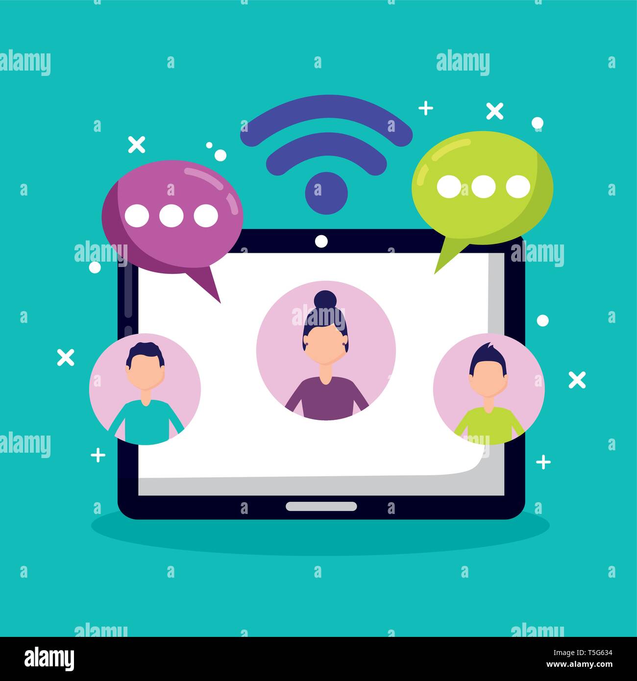 people social media Stock Vector Image & Art - Alamy
