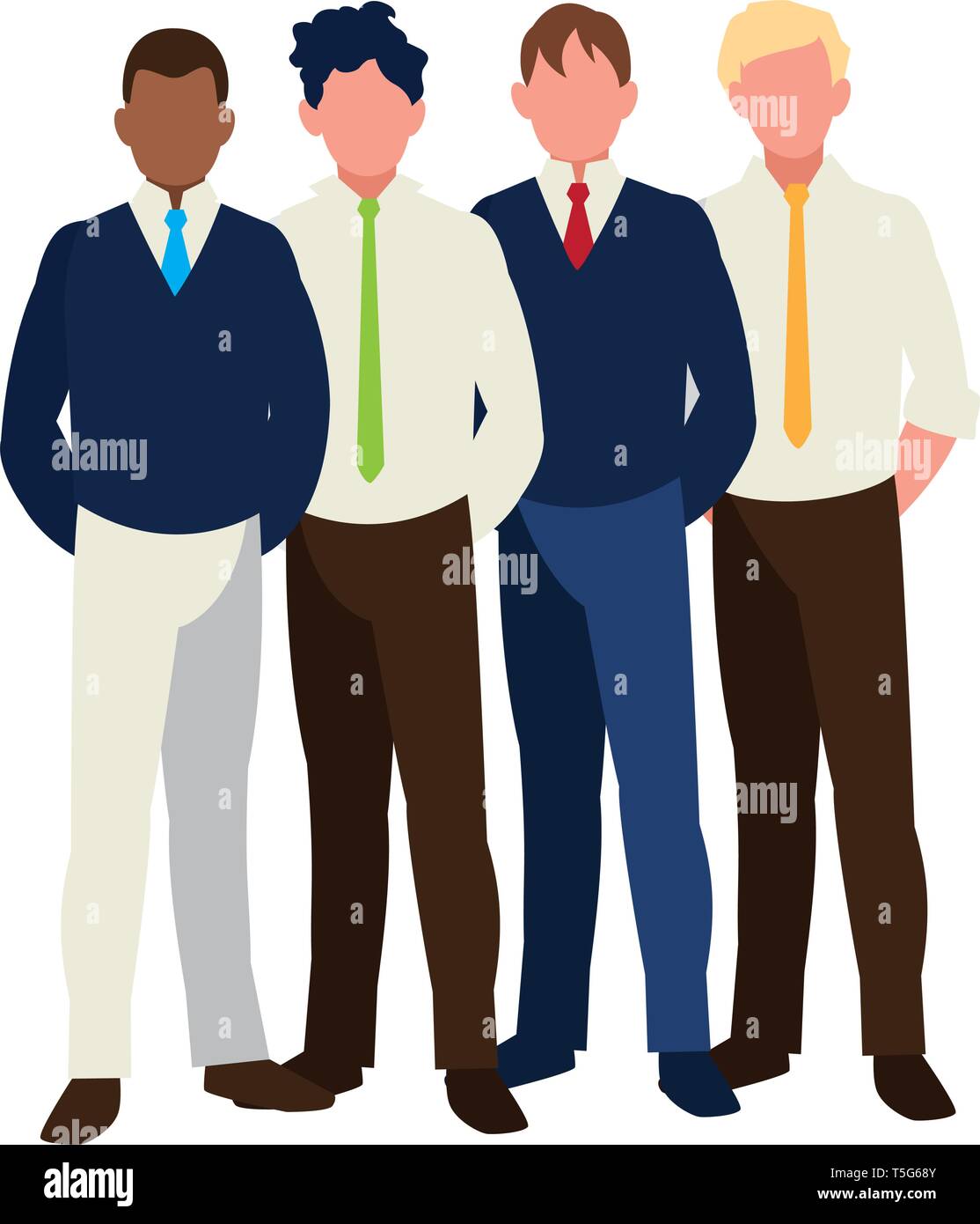 businessmen group teamwork characters vector illustration design Stock ...