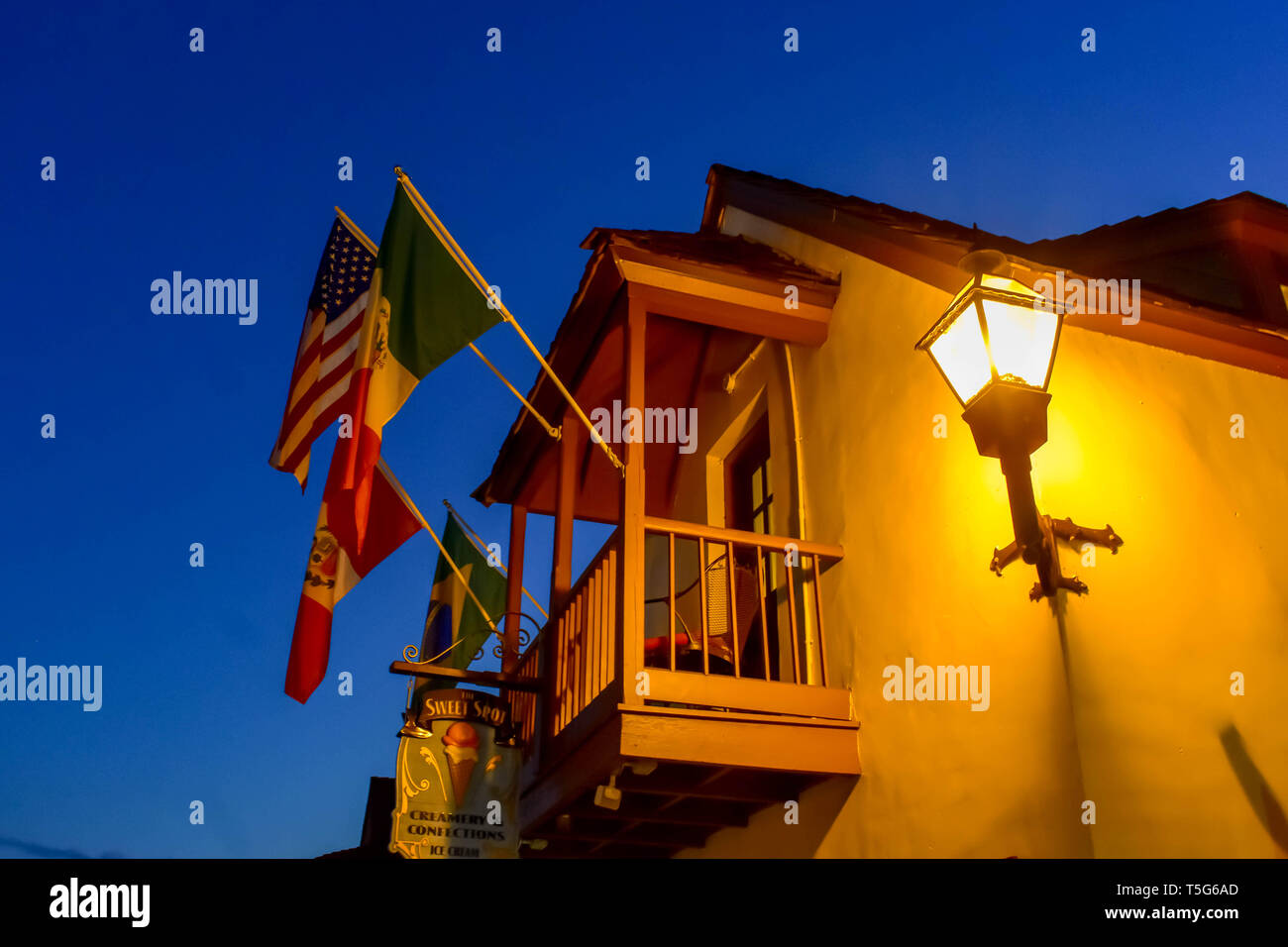 St. Augustine, Florida. January 26 , 2019 . Top view of balcony and ...