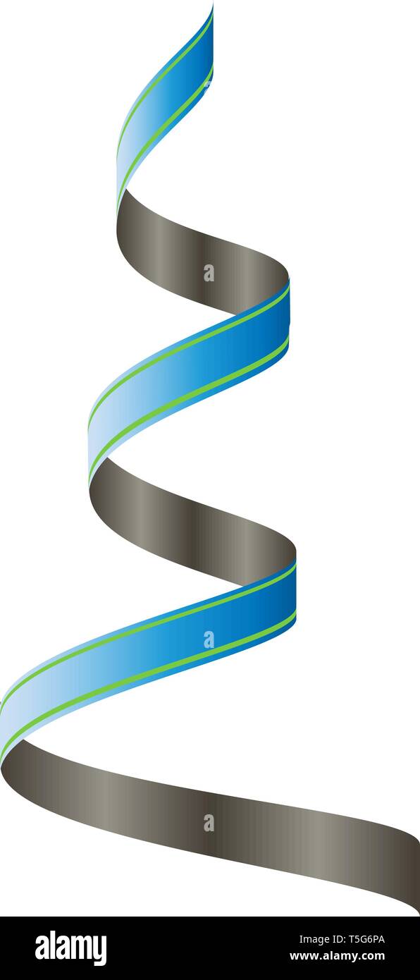 Blue ribbon vector isolated on white background Stock Vector Image ...