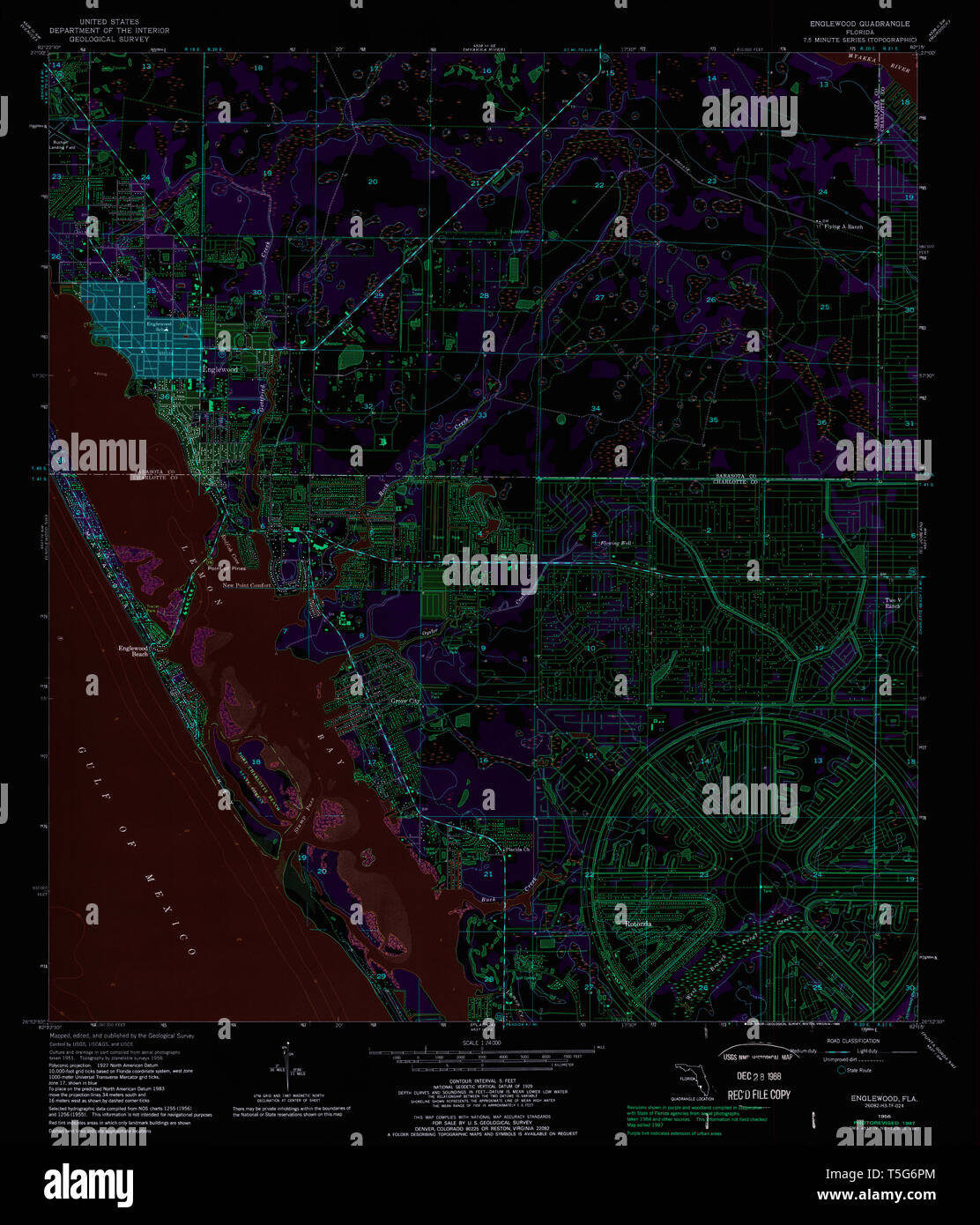 Englewood florida map hi-res stock photography and images - Alamy