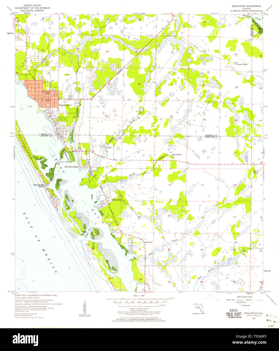 Englewood florida map hi-res stock photography and images - Alamy