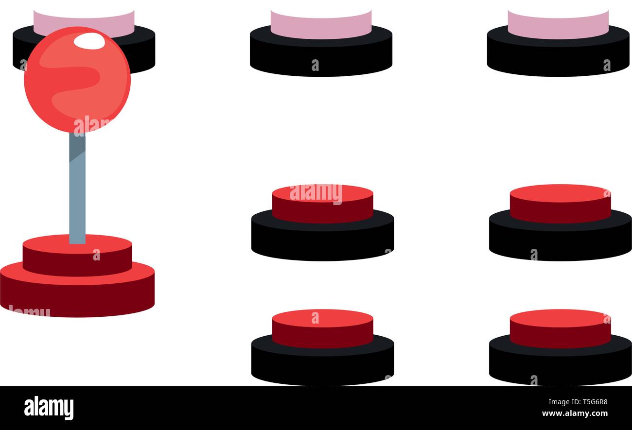 joystick buttons video game retro vector illustration Stock Vector ...
