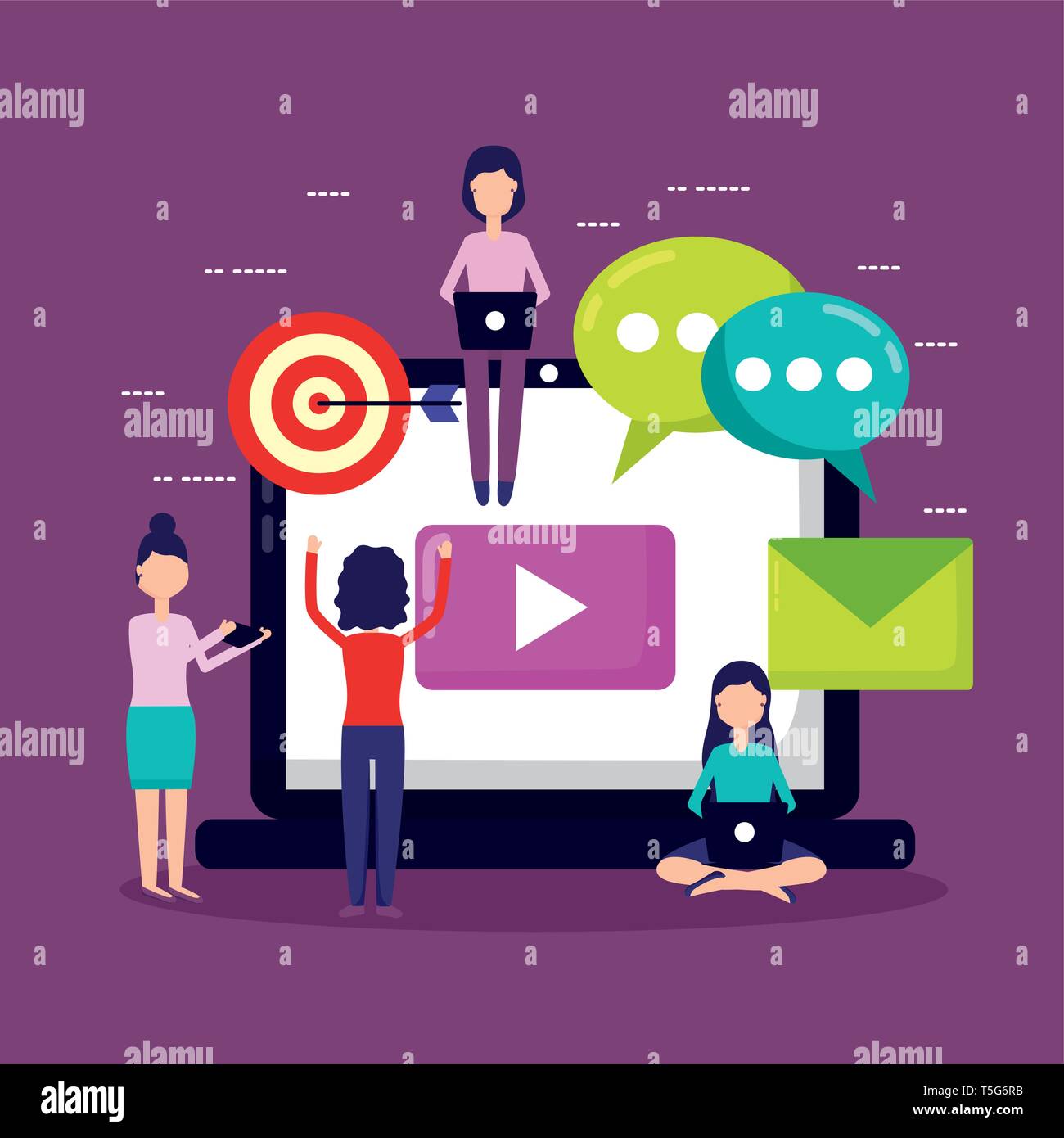 people social media Stock Vector Image & Art - Alamy