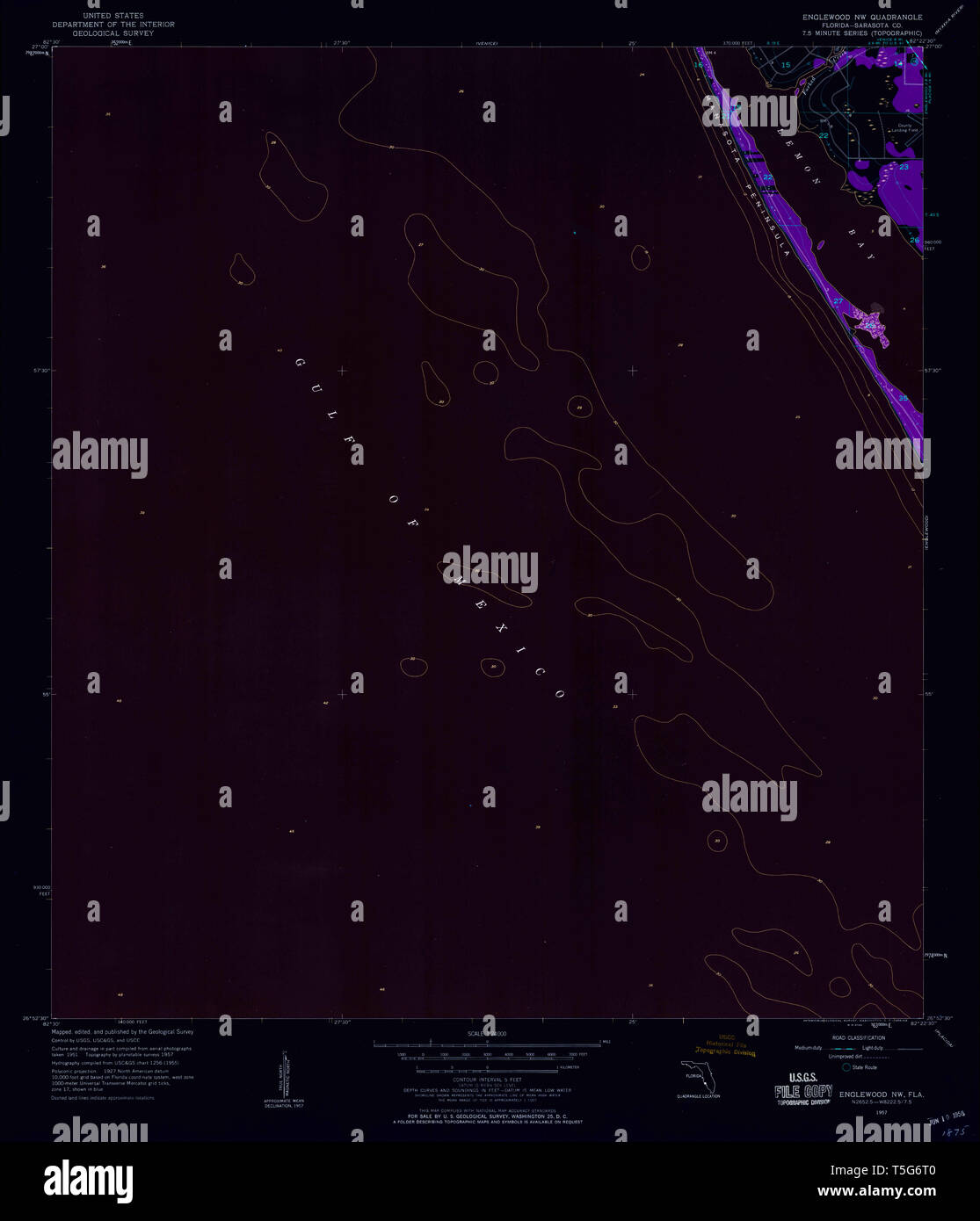 Englewood florida map hi-res stock photography and images - Alamy