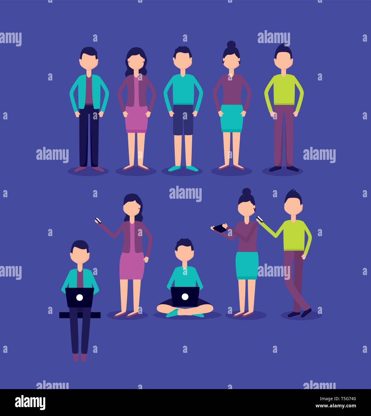 people social media Stock Vector Image & Art - Alamy