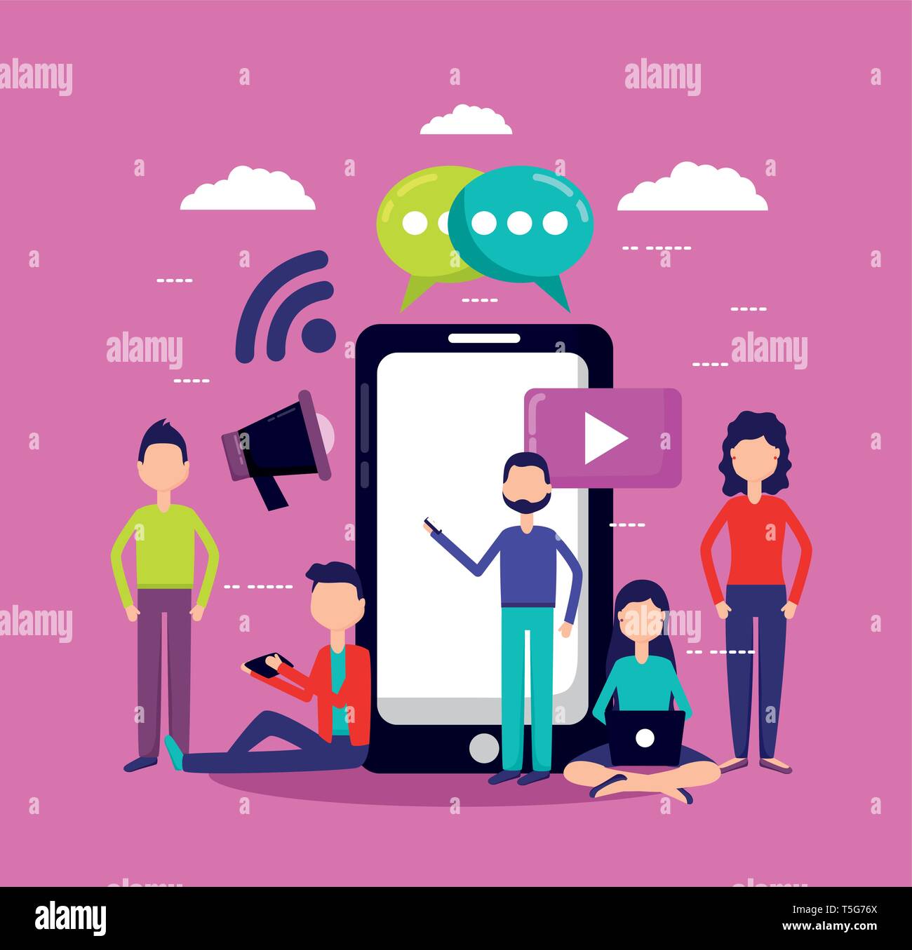 people social media Stock Vector Image & Art - Alamy