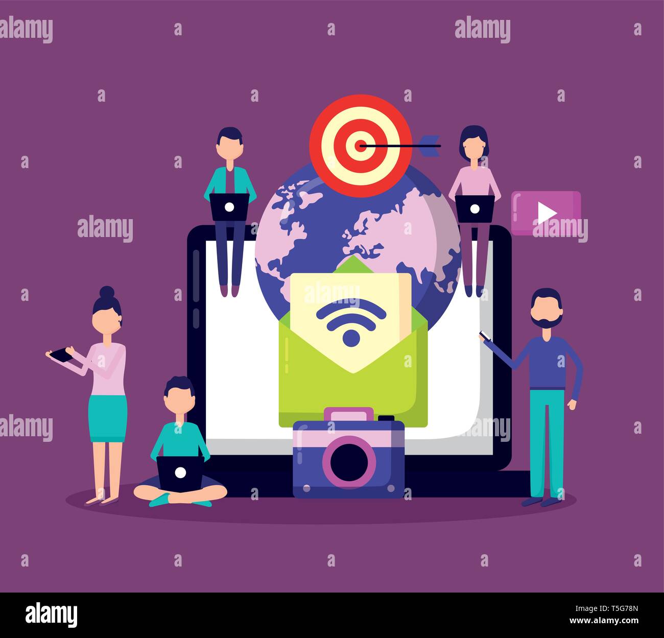 people social media Stock Vector Image & Art - Alamy