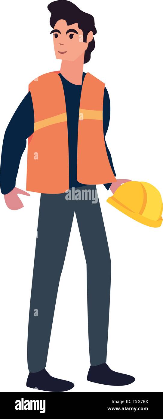 worker employee profession labour day vector illustration Stock Vector ...