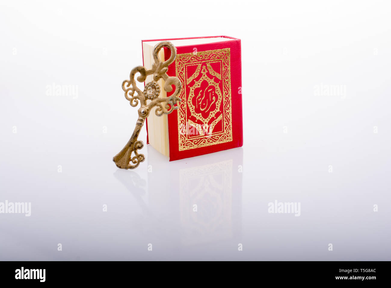 Retro Key and Islamic Holy Book Quran in mini size Stock Photo - Alamy